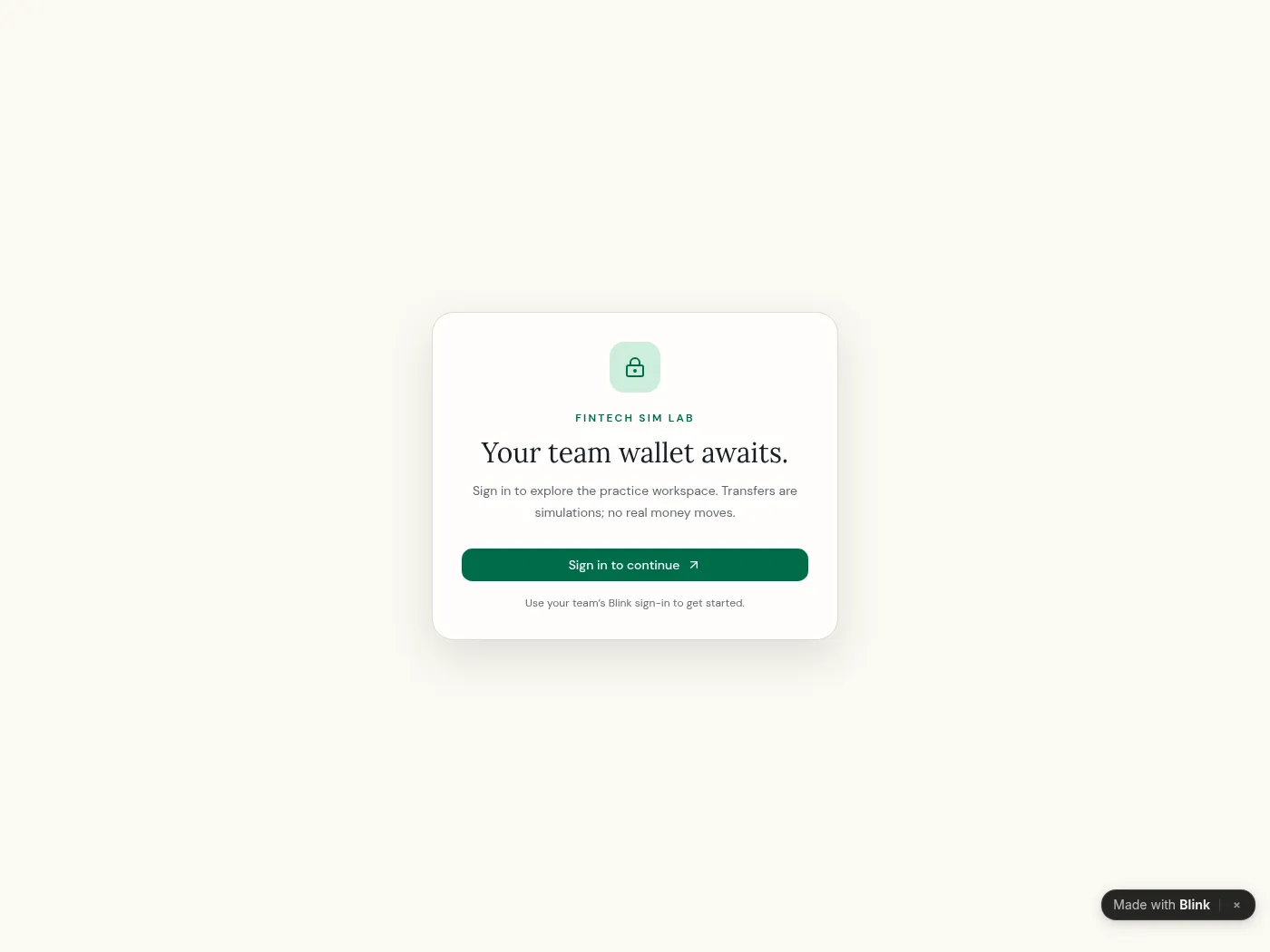 Fintech Sim Lab