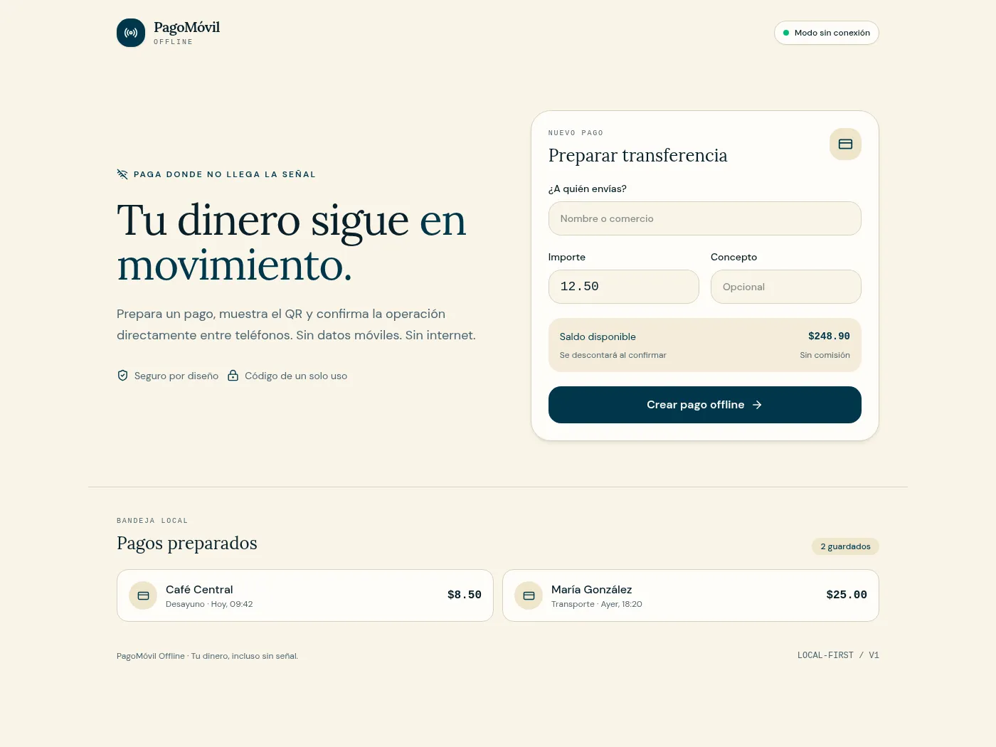 PagoMóvil Offline