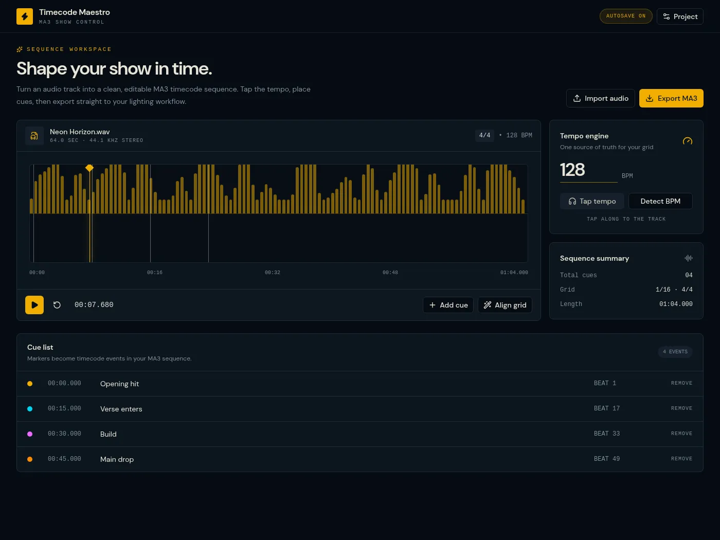 Timecode Maestro