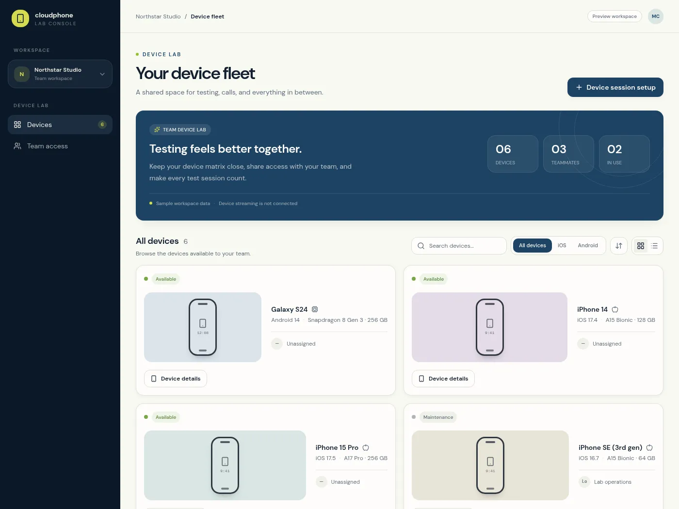CloudPhone Lab