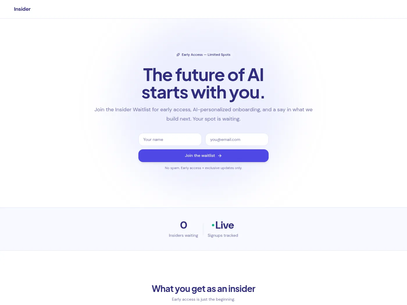 Insider Waitlist AI
