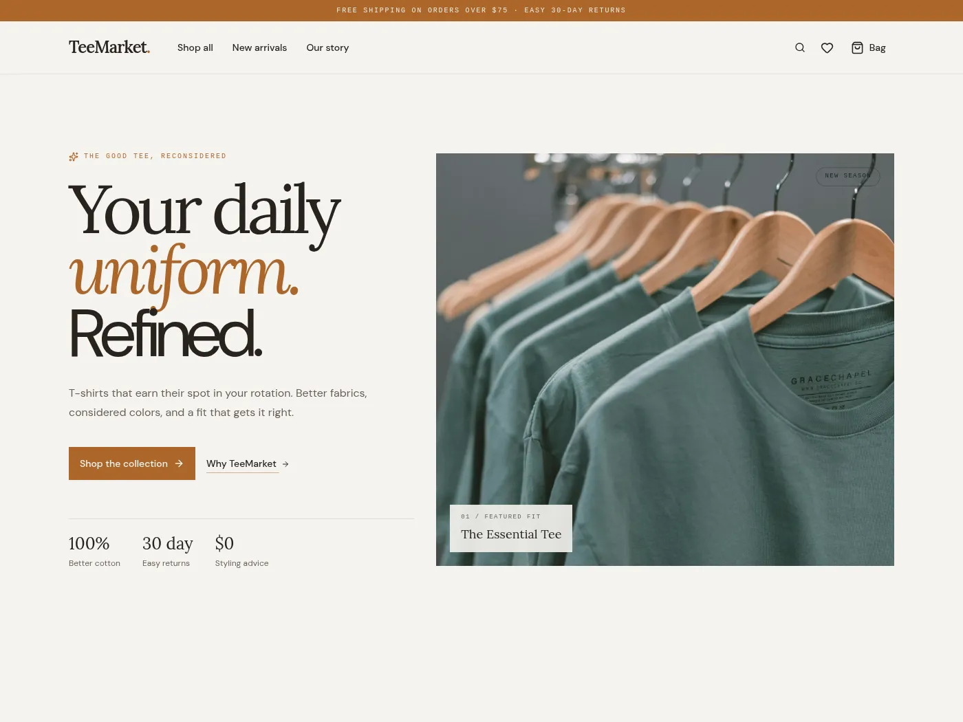 TeeMarket Online Store