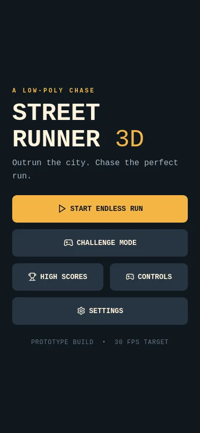Street Runner 3D MVP