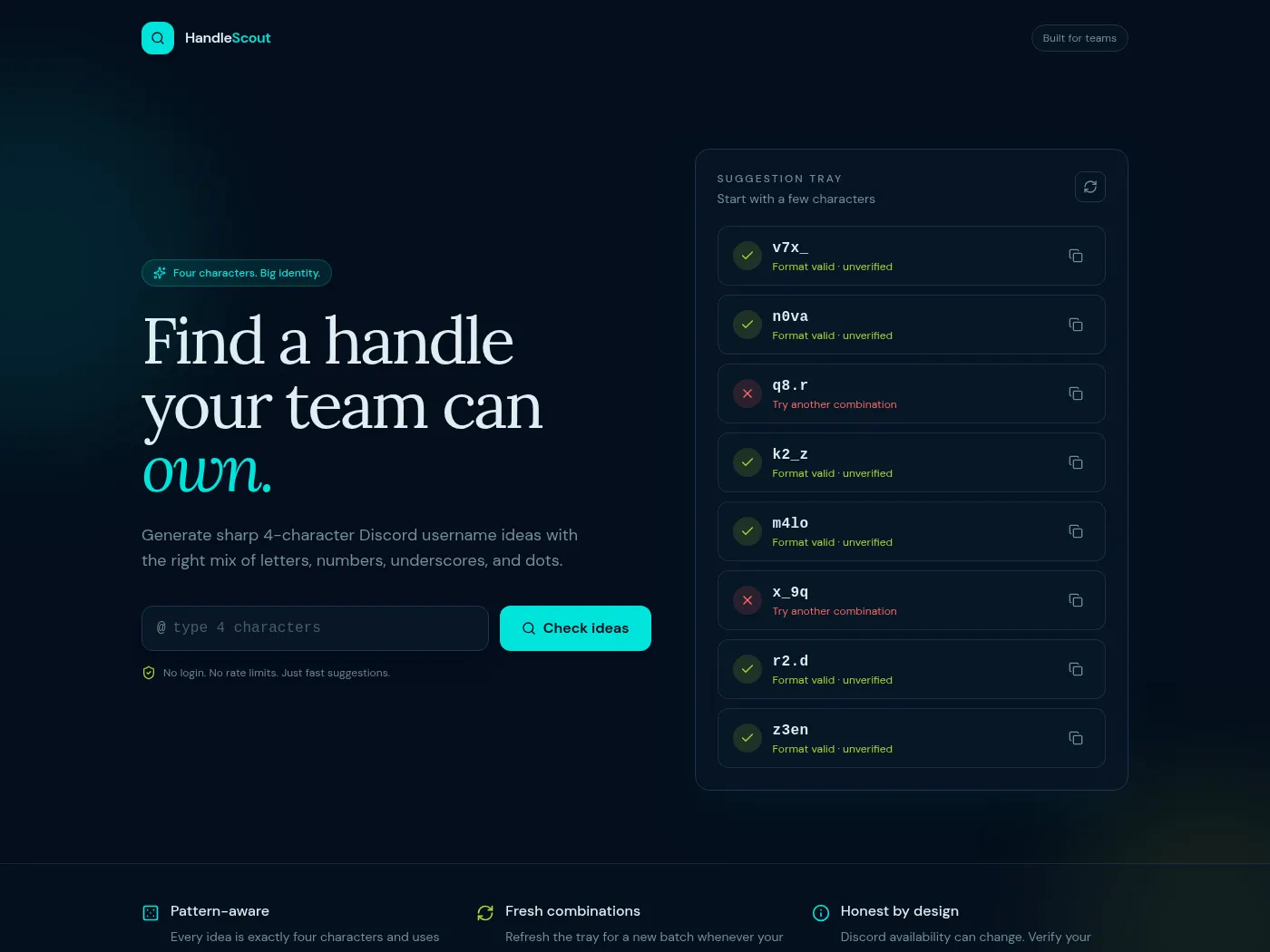 Discord Handle Checker