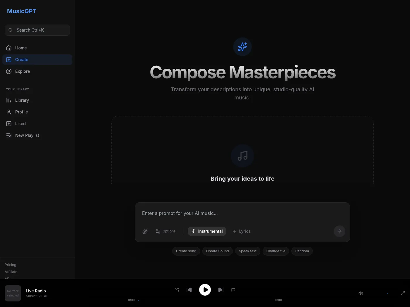 MusicGPT Clone