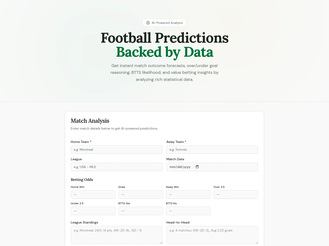 AI Football Predictor