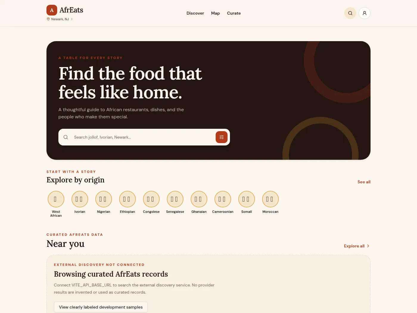 AfrEats Discovery App
