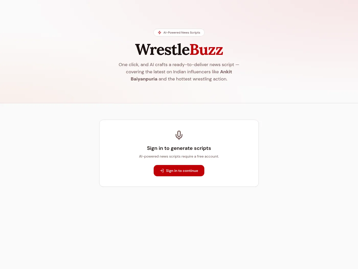 WrestleBuzz News Script