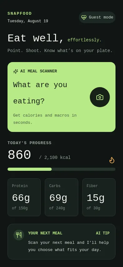 SnapFood AI Tracker