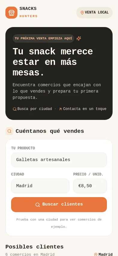 Snacks Hunters App
