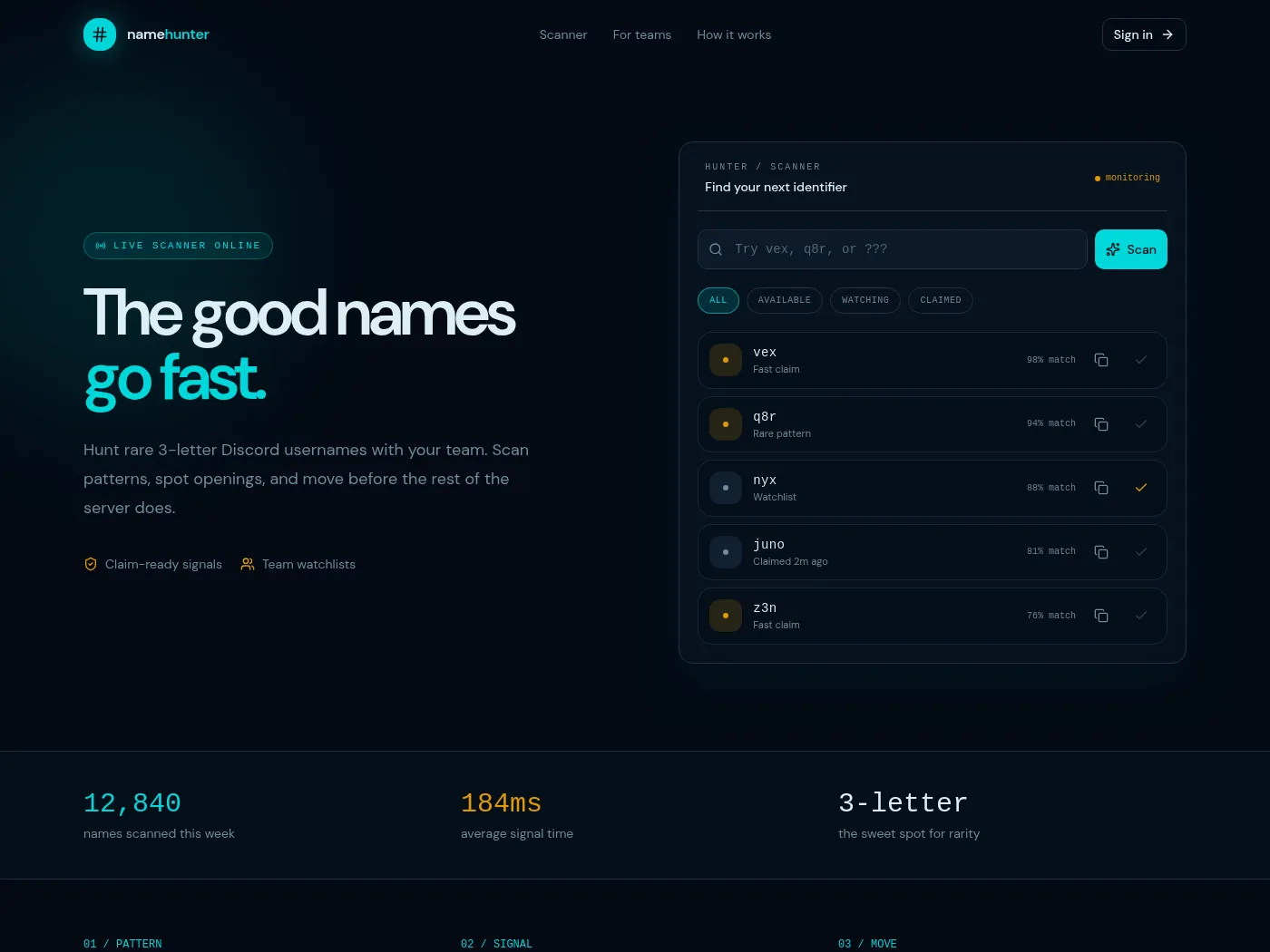 Discord Name Hunter