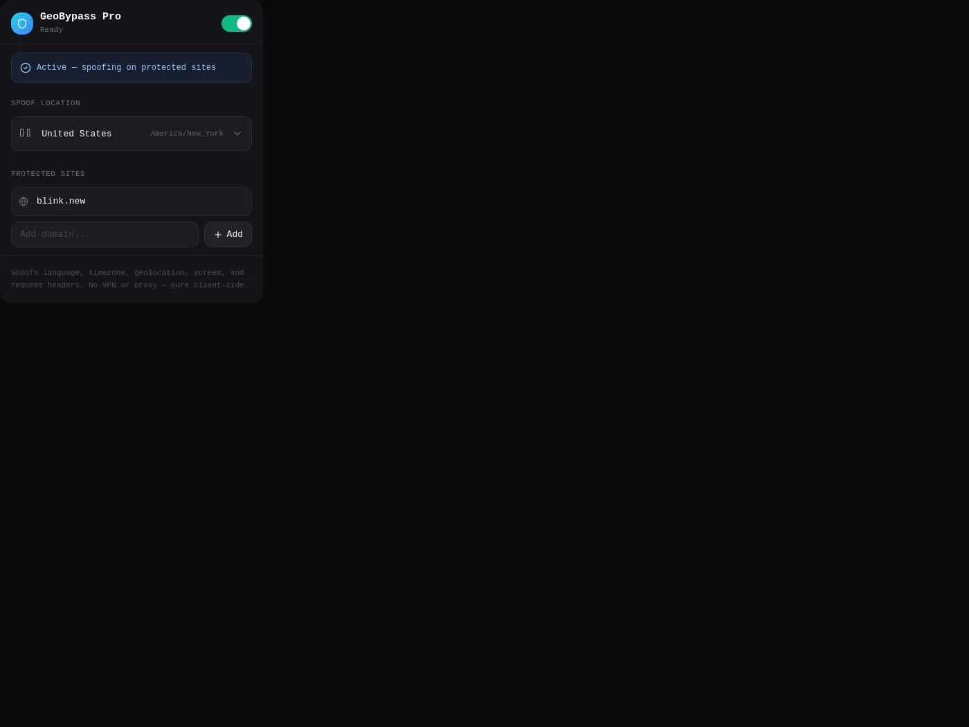 GeoBypass Pro Extension