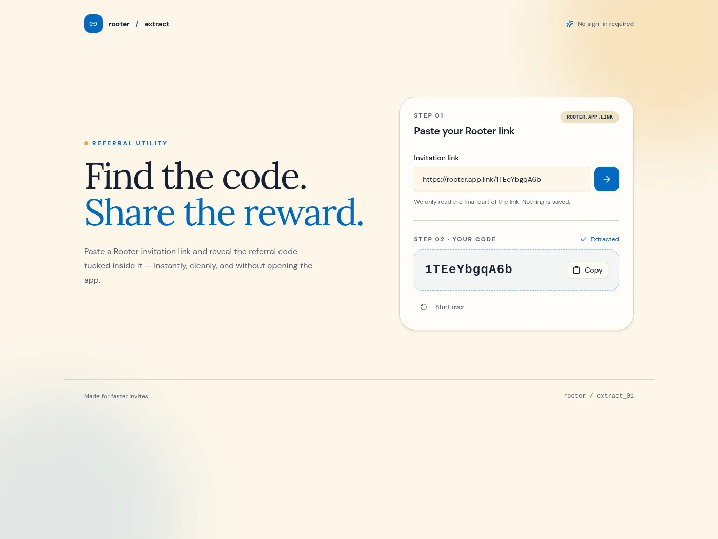 Referral Code Extractor