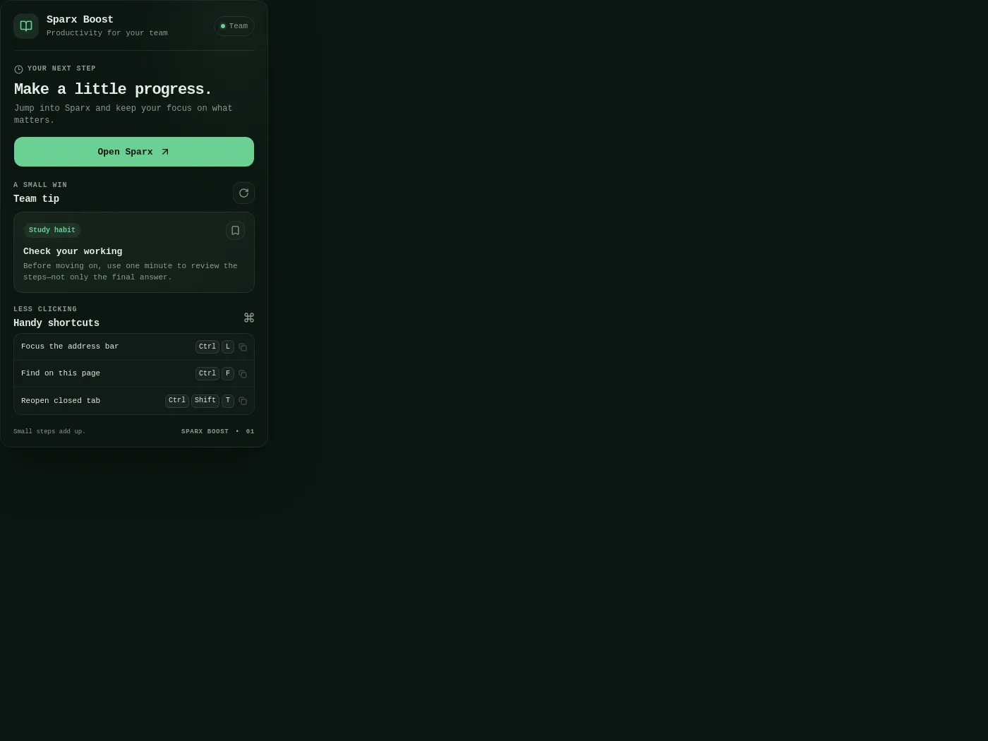 Sparx Productivity Booster