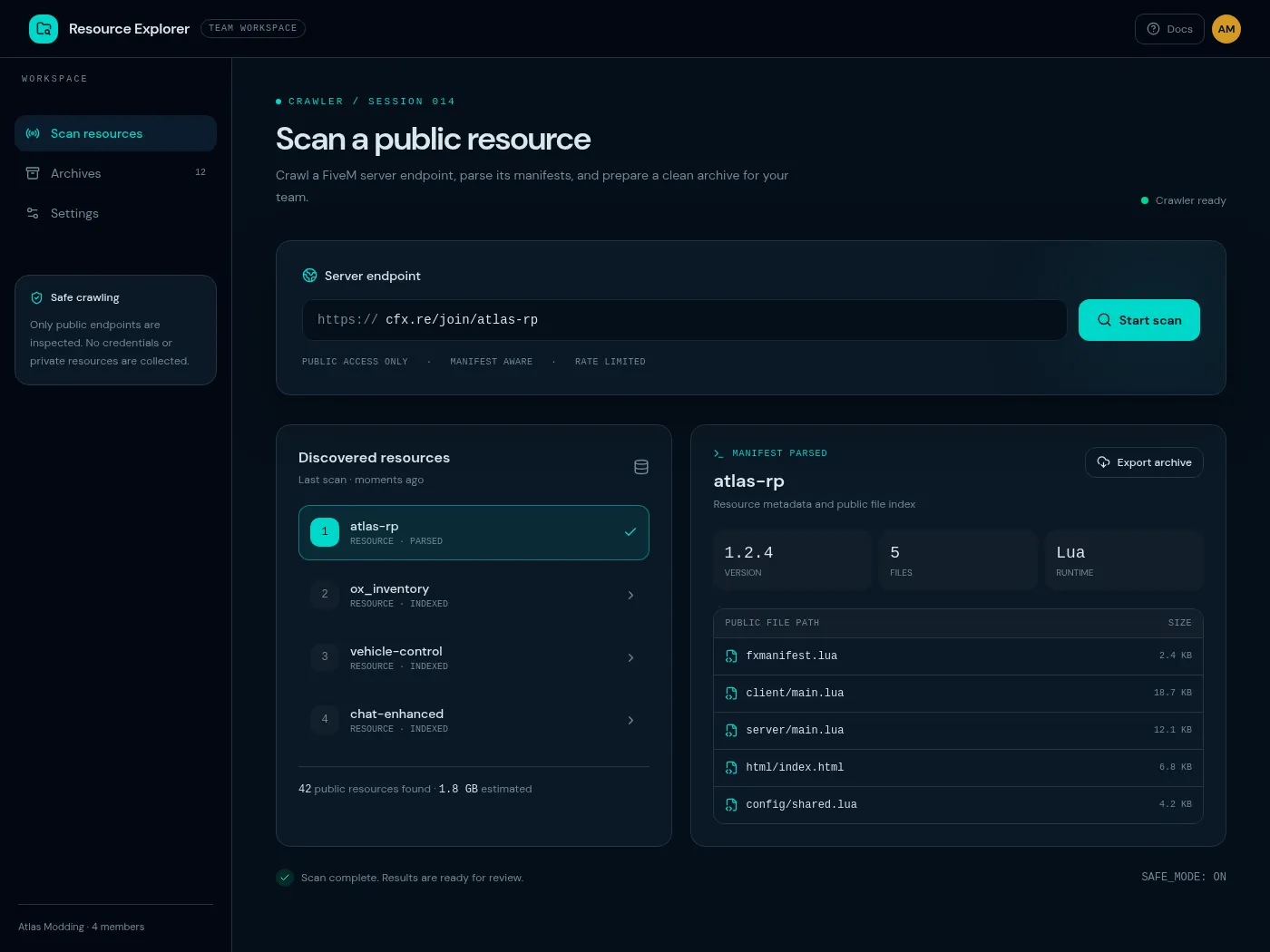 FiveM Resource Explorer