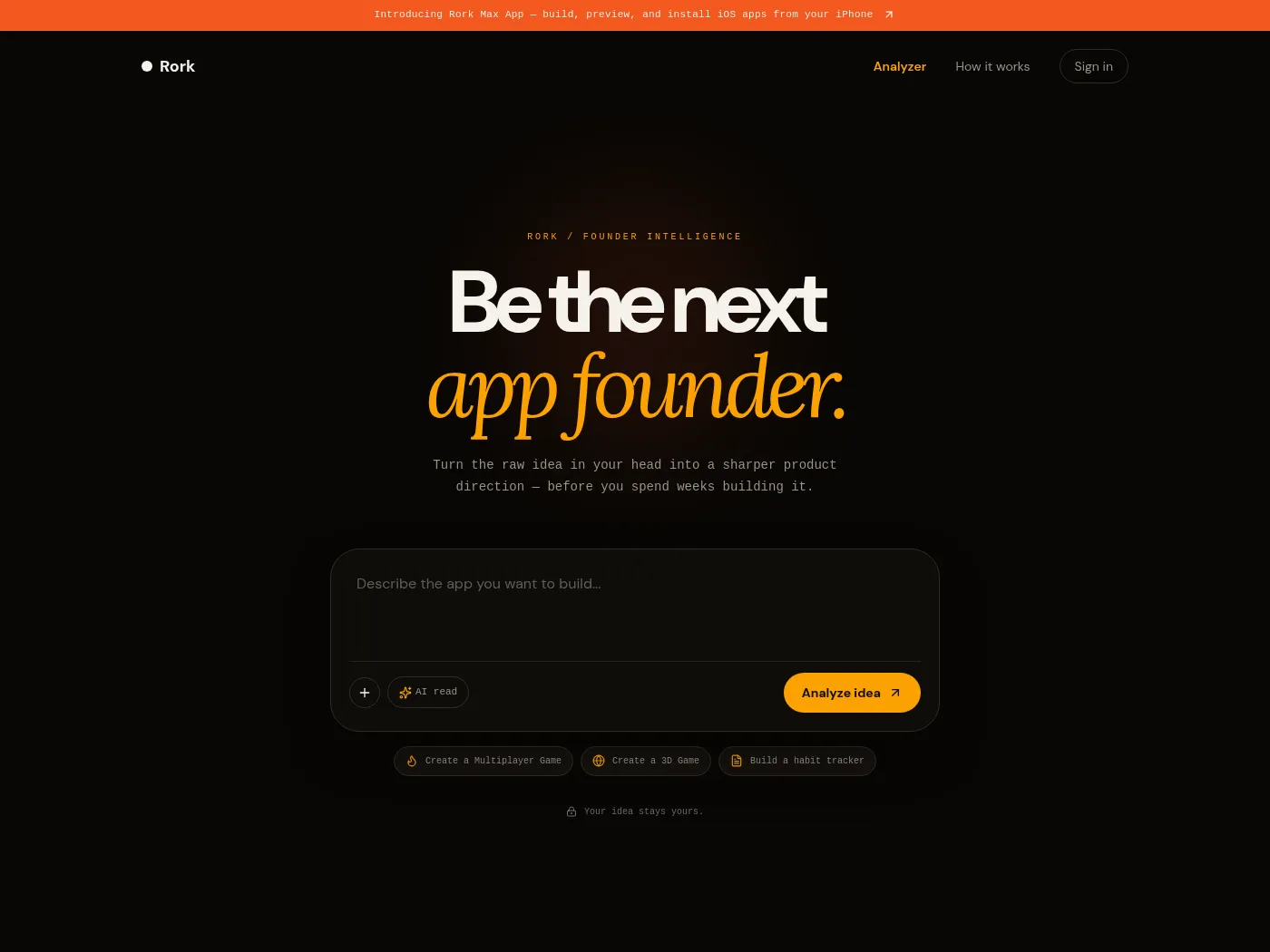 RorkApp AI Analyzer