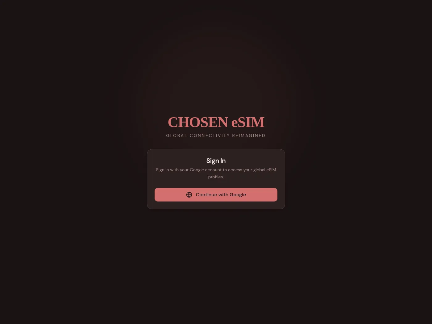 Chosen eSIM Portal