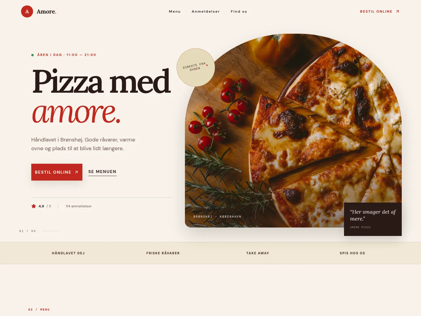 Amore Pizza Website