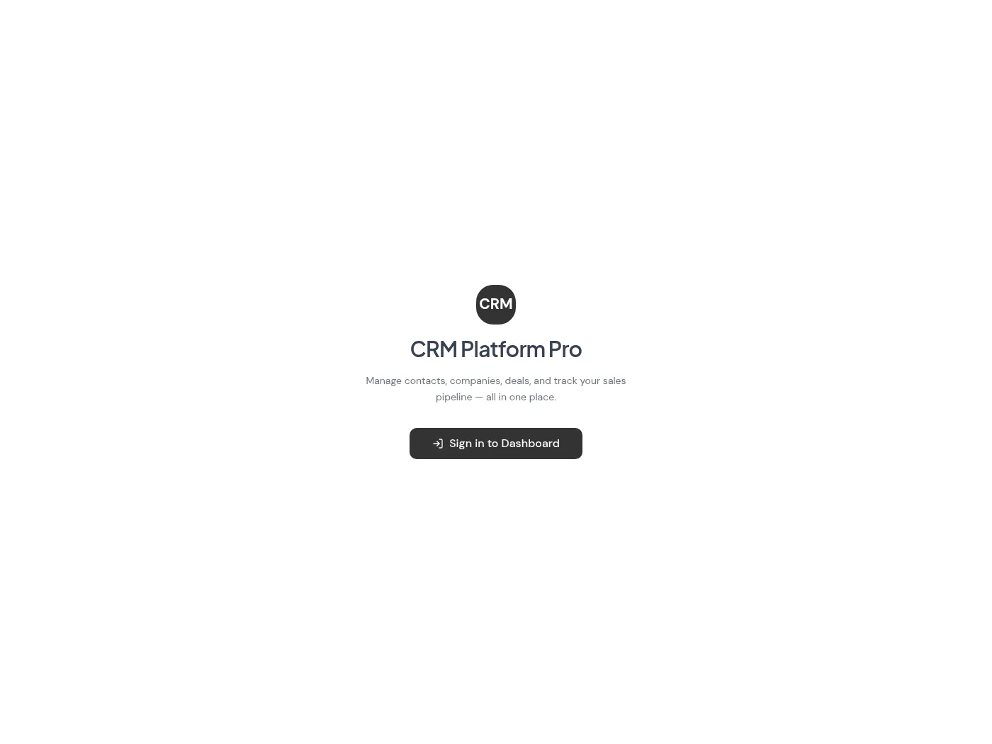 CRM Platform Pro