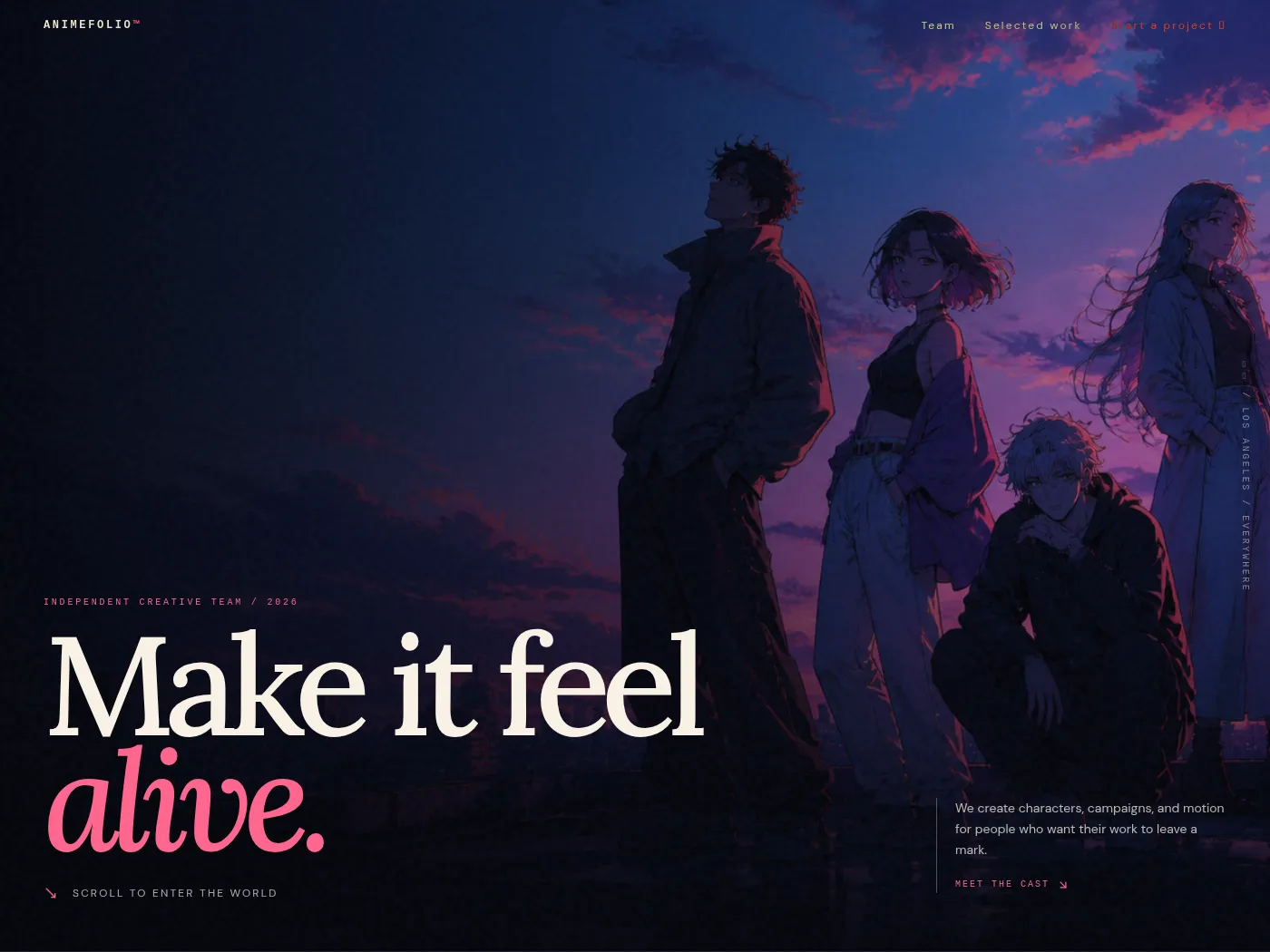 Animefolio Team Site