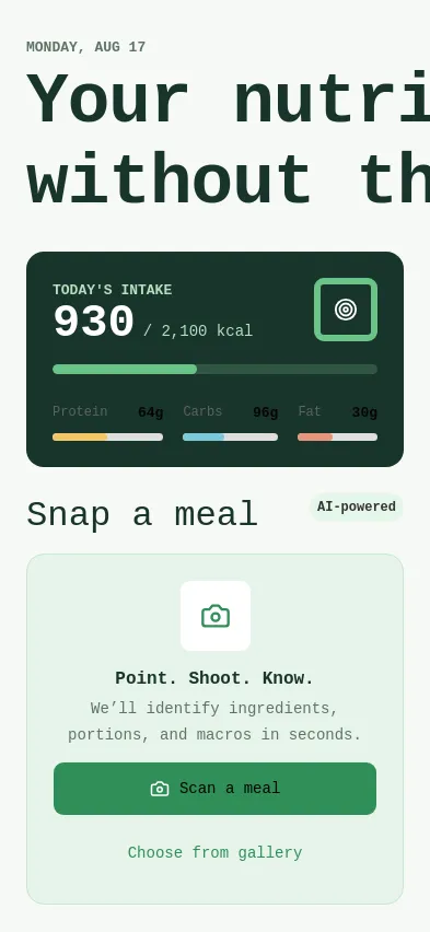 SnapNutri AI Tracker