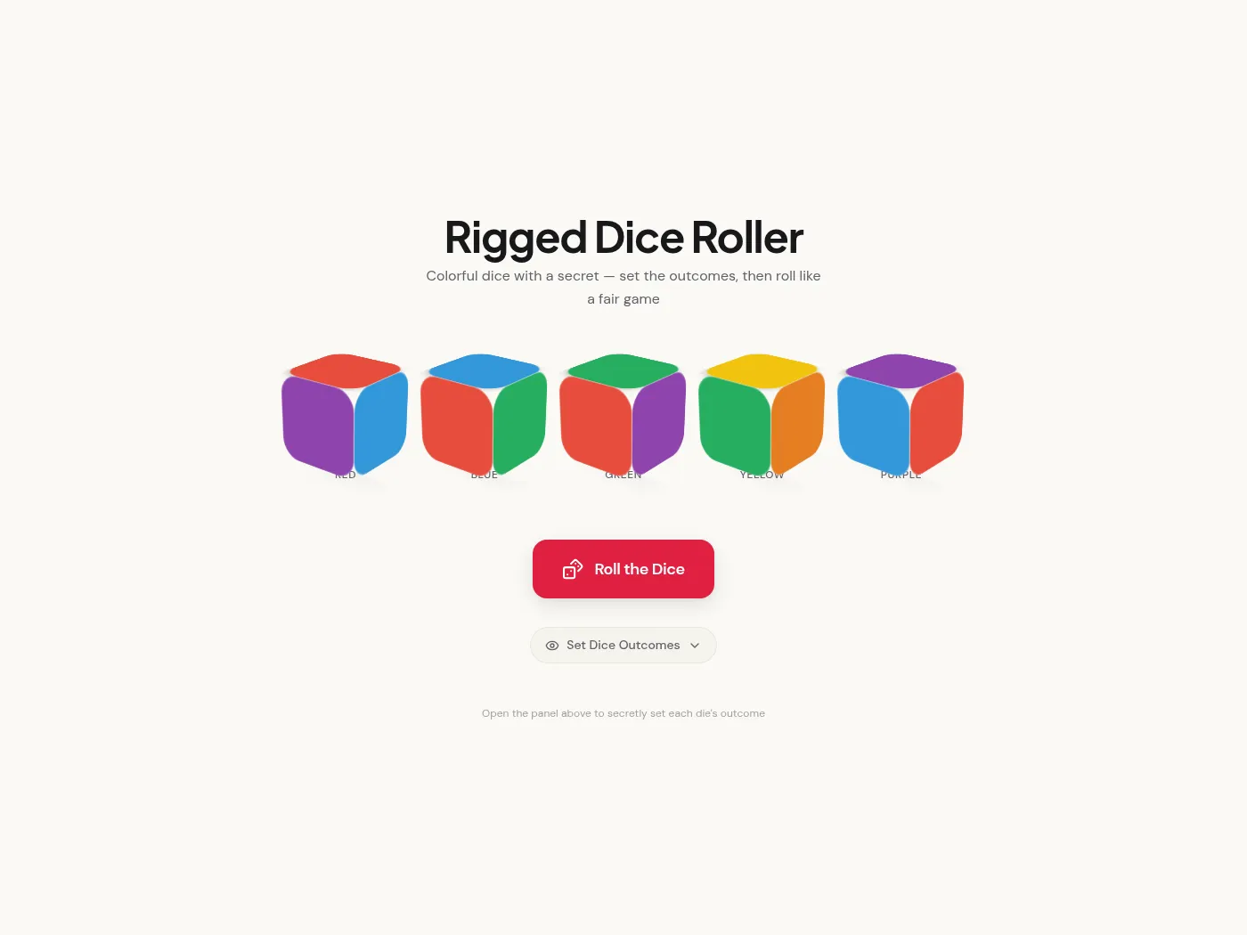 Rigged Dice Roller