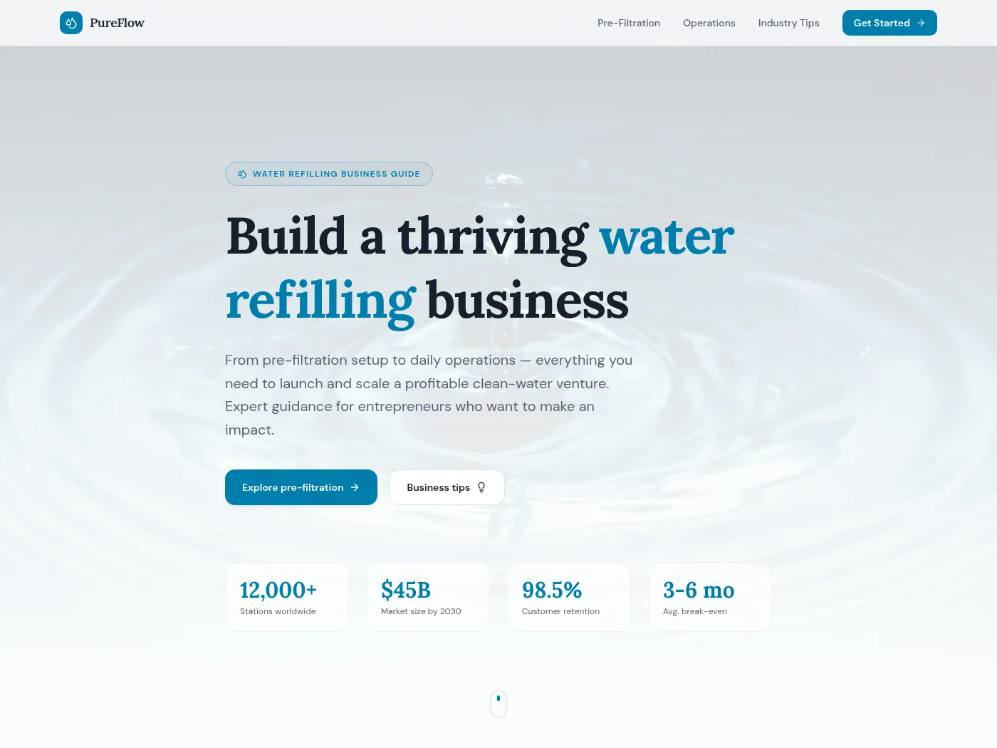 PureFlow Business Site