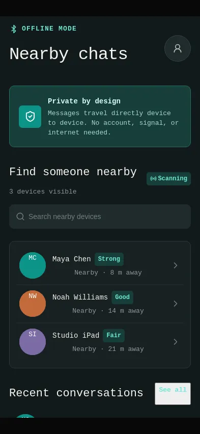Offline Bluetooth Chat