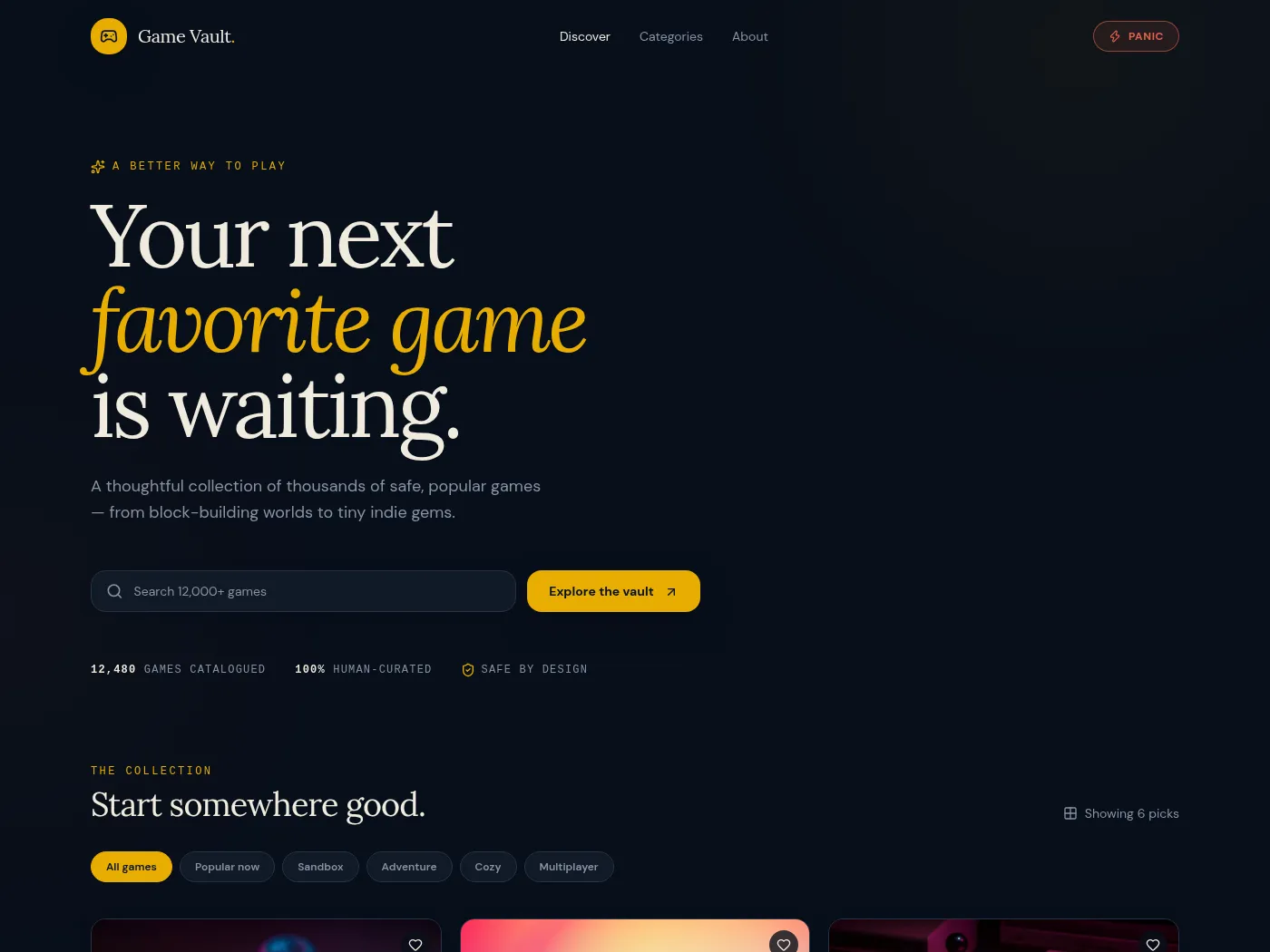 Game Vault Hub
