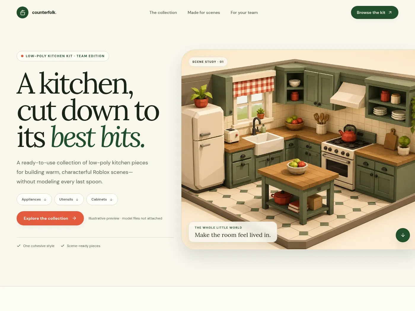 Low Poly Kitchen Pack