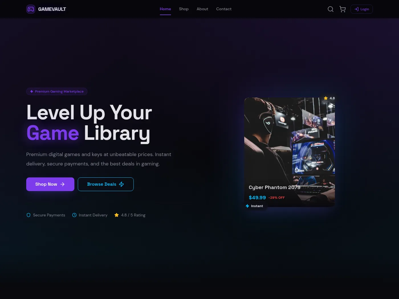 GameVault Digital Store