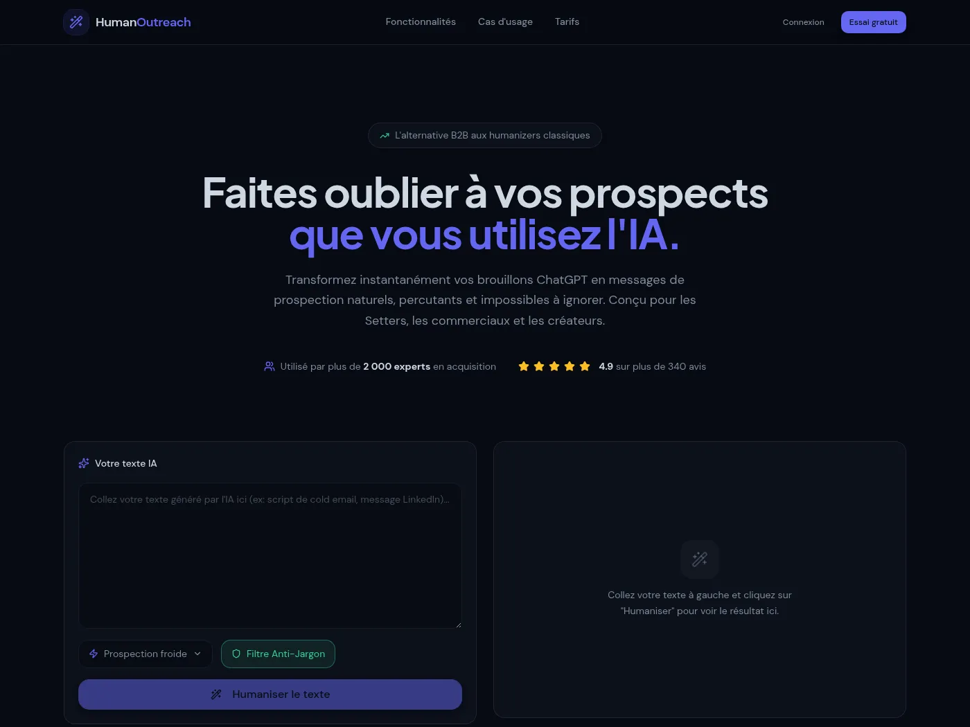 HumanOutreach B2B Text Humanizer