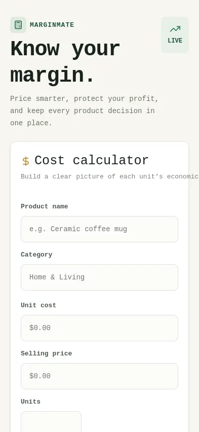 Retail Cost Calculator