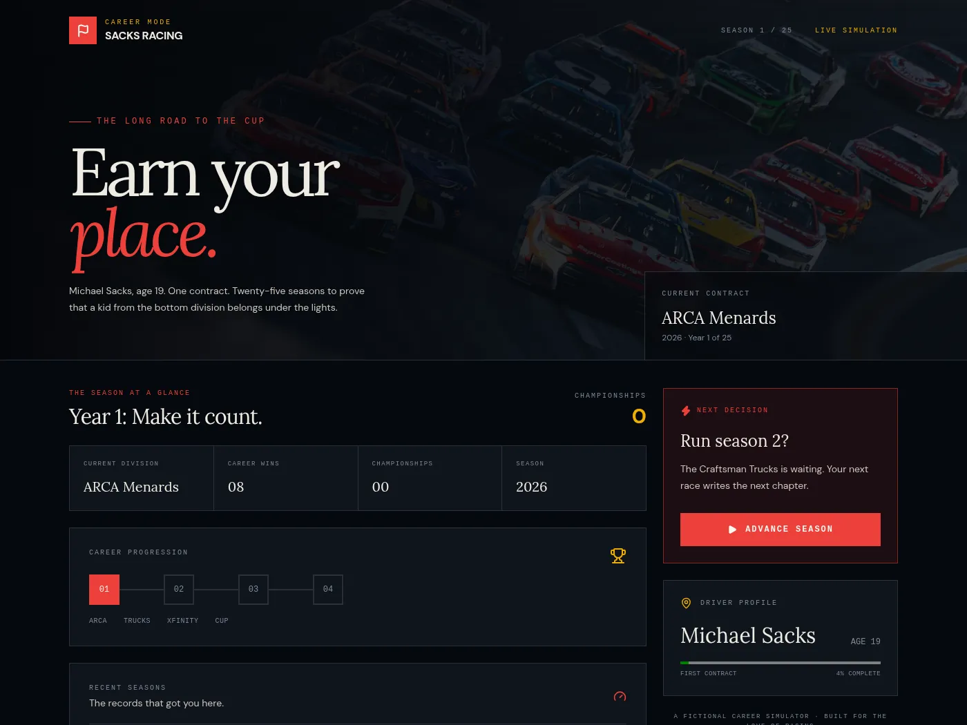 NASCAR Journey Simulator