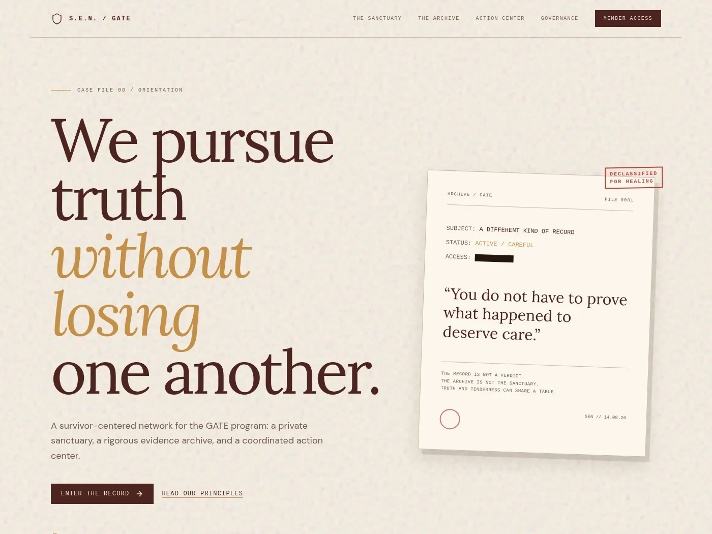 Sanctuary & Evidence Network