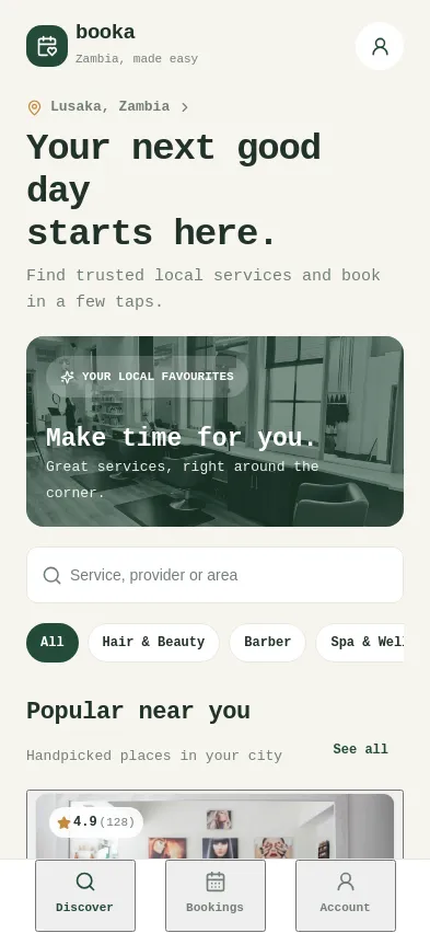 Zambia Service Booker