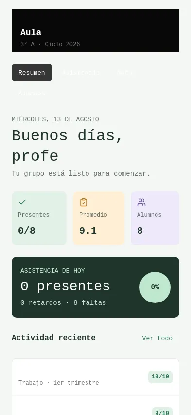 Aula Asistencias App
