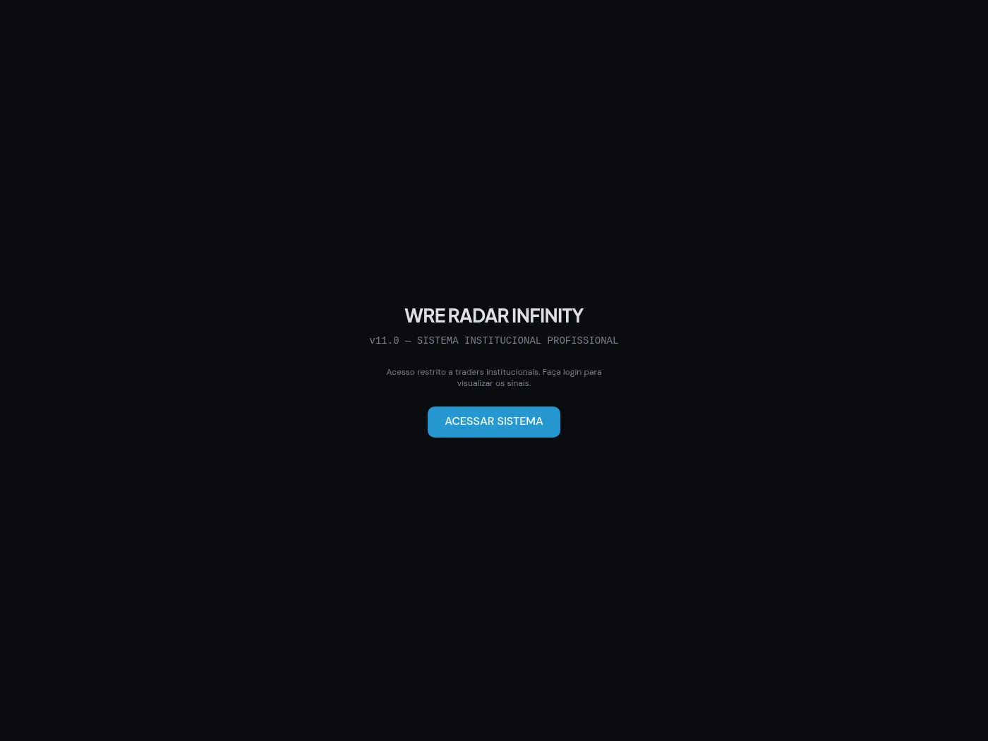 Radar Infinity Dashboard