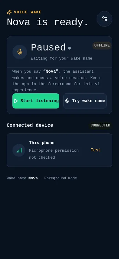 Voice Wake Assistant