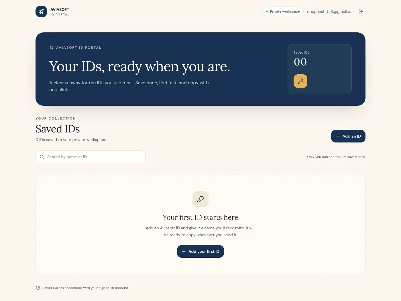 Aviasoft ID Portal