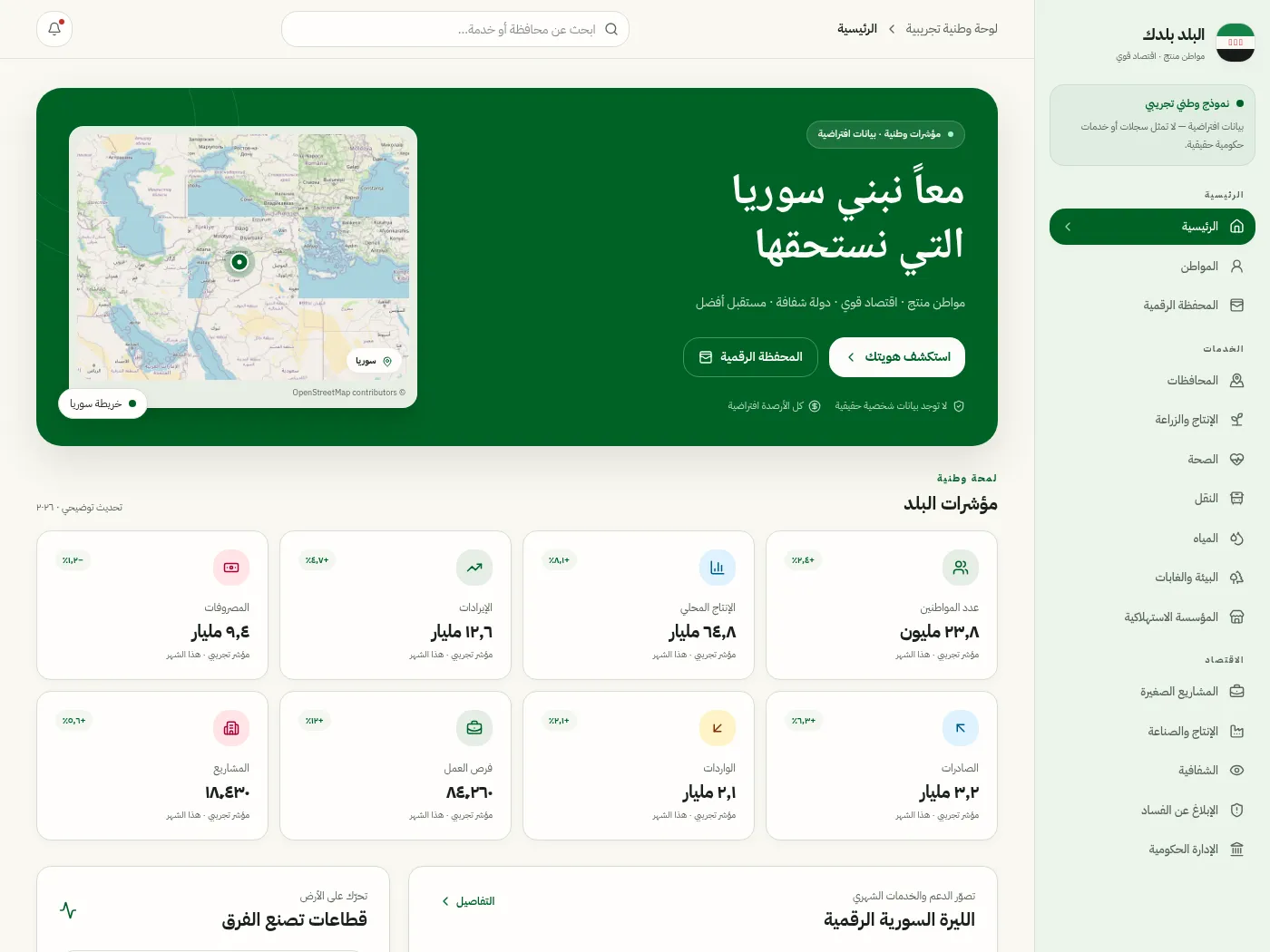 البلد بلدك Web Demo