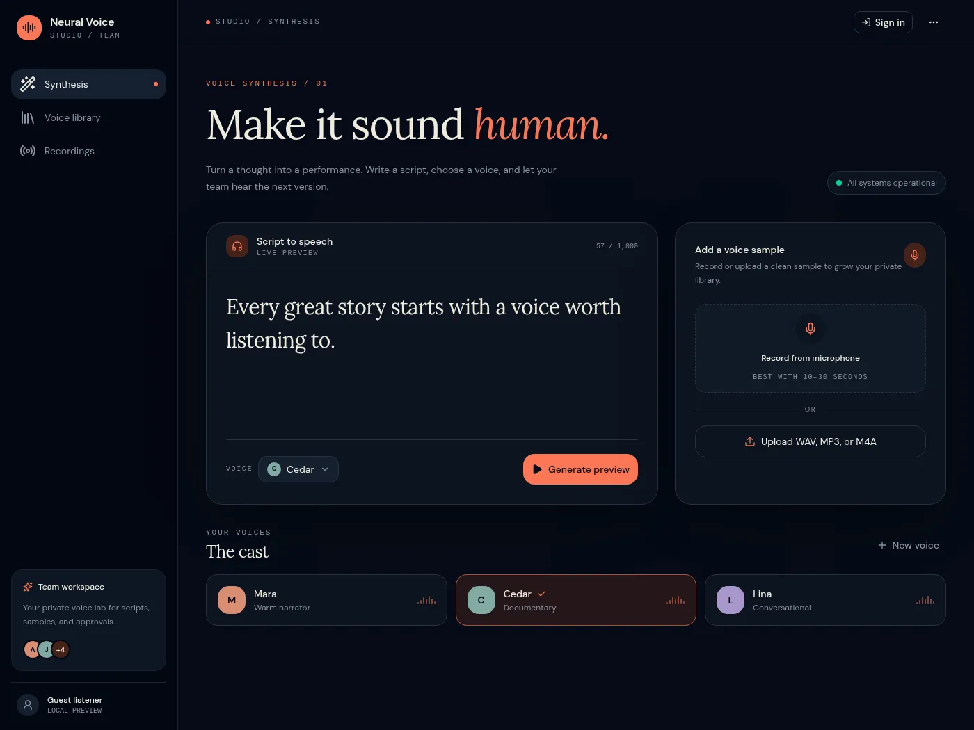 Neural Voice Studio