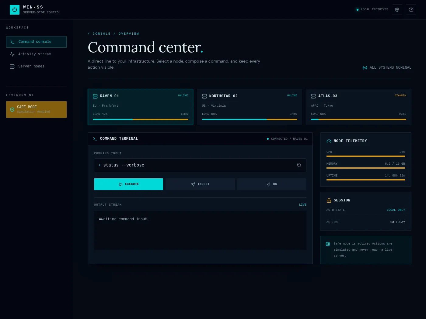Win-SS Server GUI