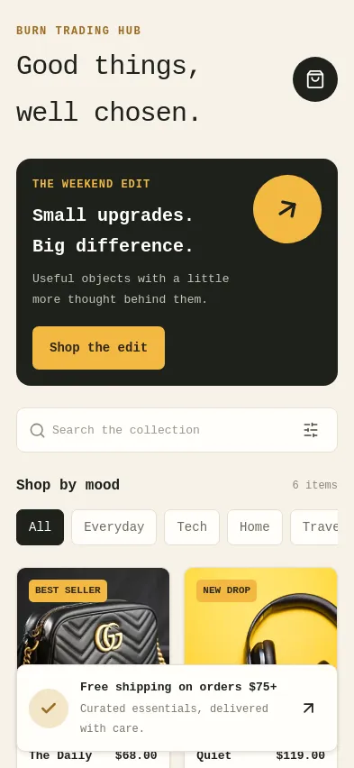 Burn Trading Hub App