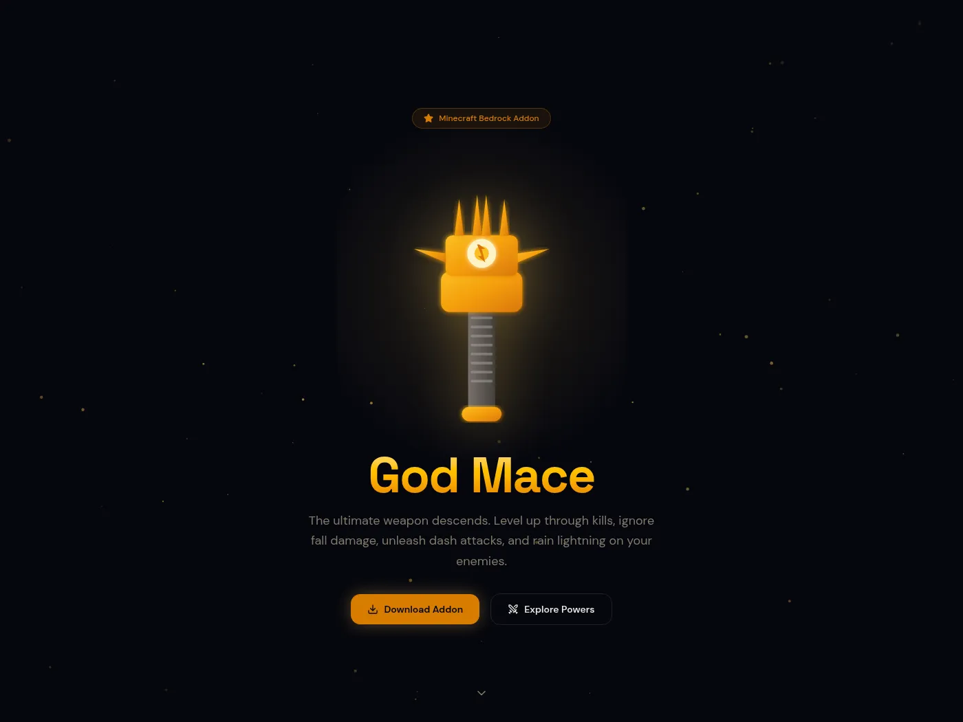 God Mace Minecraft Addon