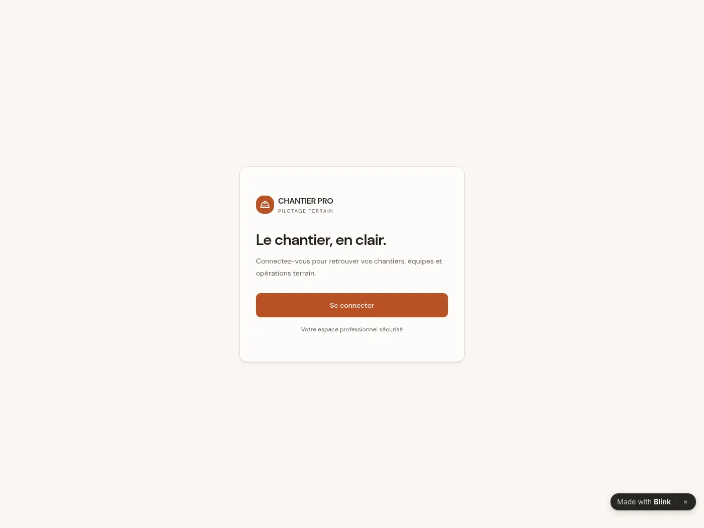 Chantier Pro SaaS