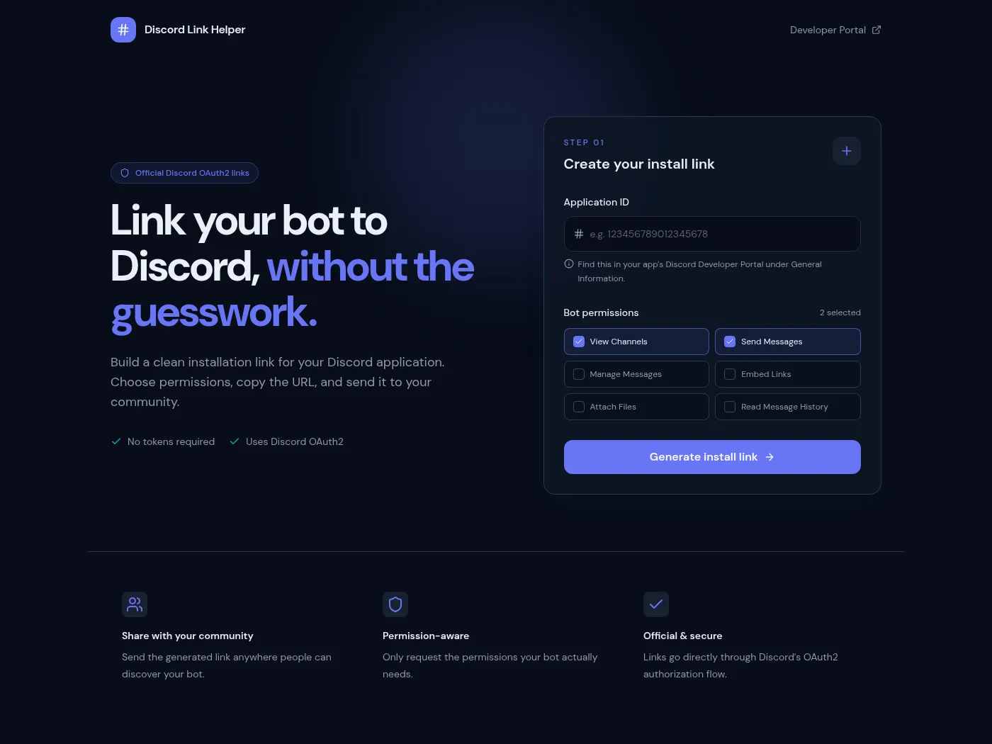Discord Link Helper