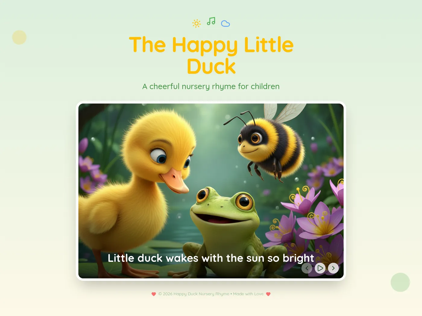 Happy Duck Nursery Rhyme