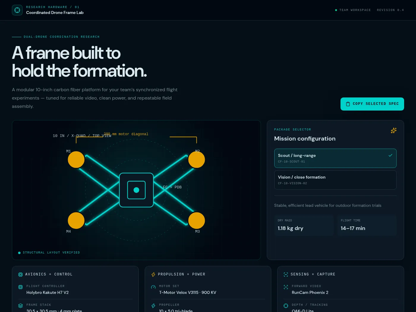 Coordinated Drone Frame Lab