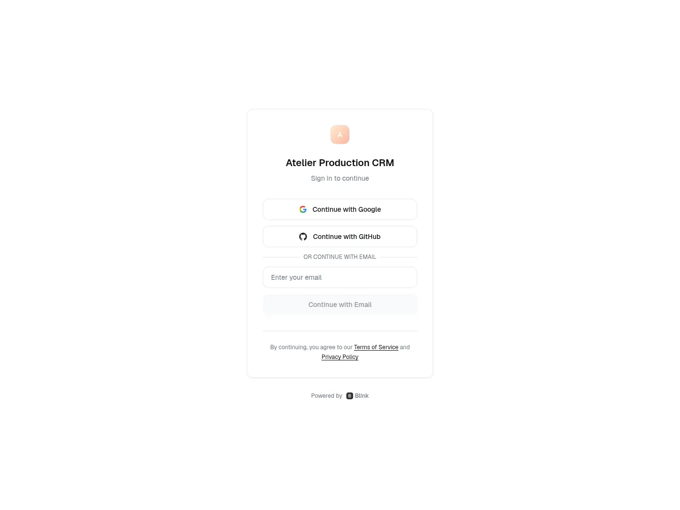 Atelier Production CRM